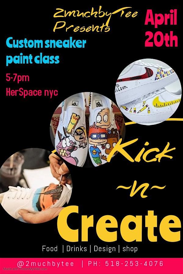 KICK and Create Sneaker paint class, HERSPACE, New York, 20 April 2025