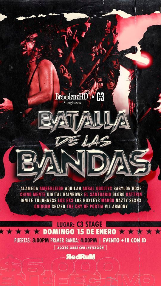BATALLA DE LAS BANDAS 2DA EDICION, C3 Stage, Guadalajara, 15 January 2023