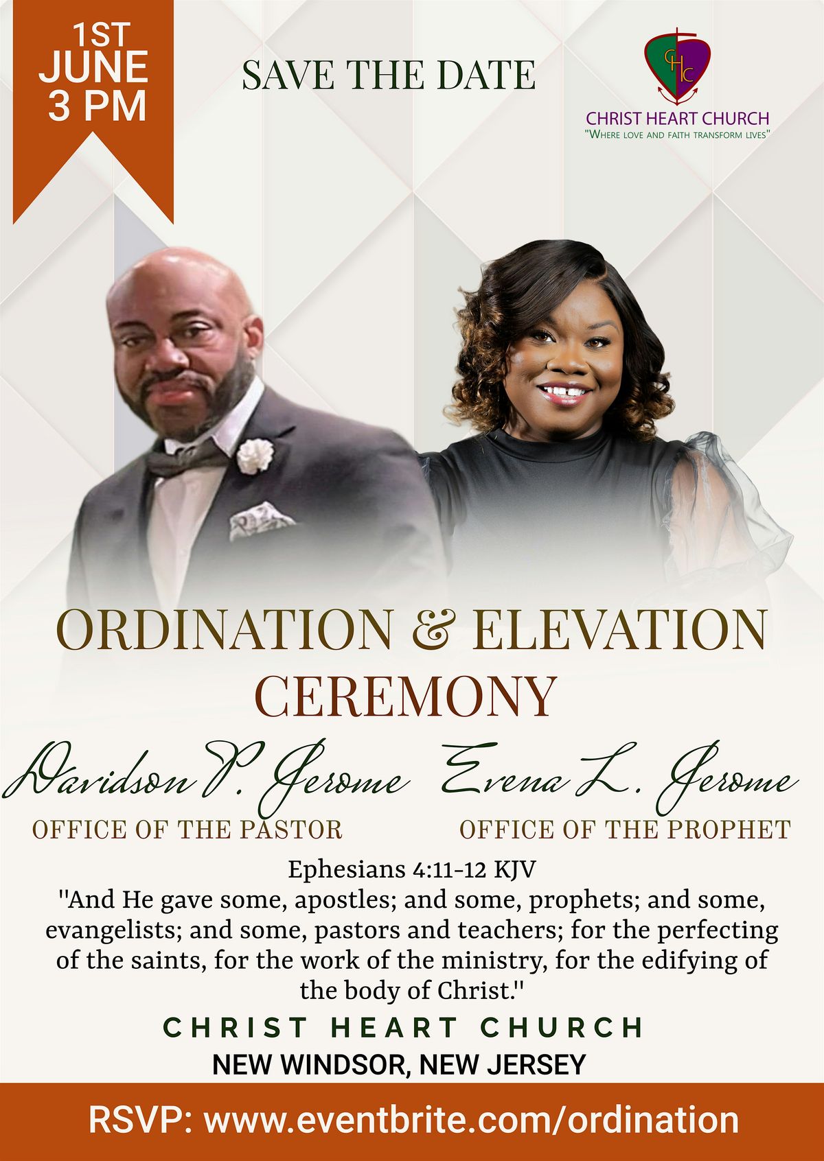 ORDINATION & ELEVATION CEREMONY, Christ Heart Church, New Windsor, 1 ...