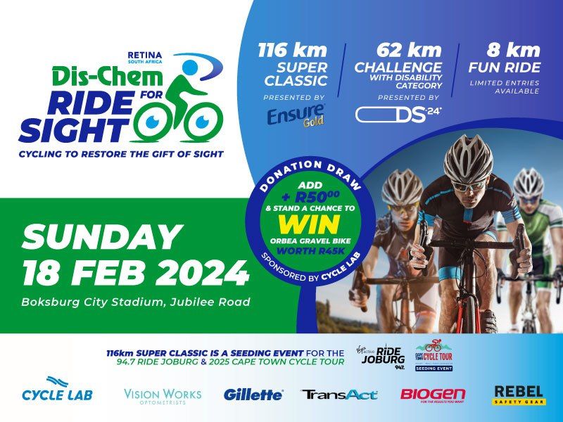 Dis-Chem Ride for Sight 2024, Boksburg City Stadium, 18 February 2024