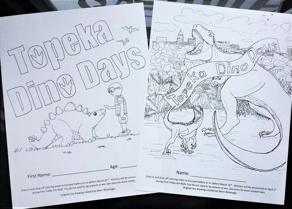 Dino Days Coloring Contest, Amused, Topeka, 6 May 2022