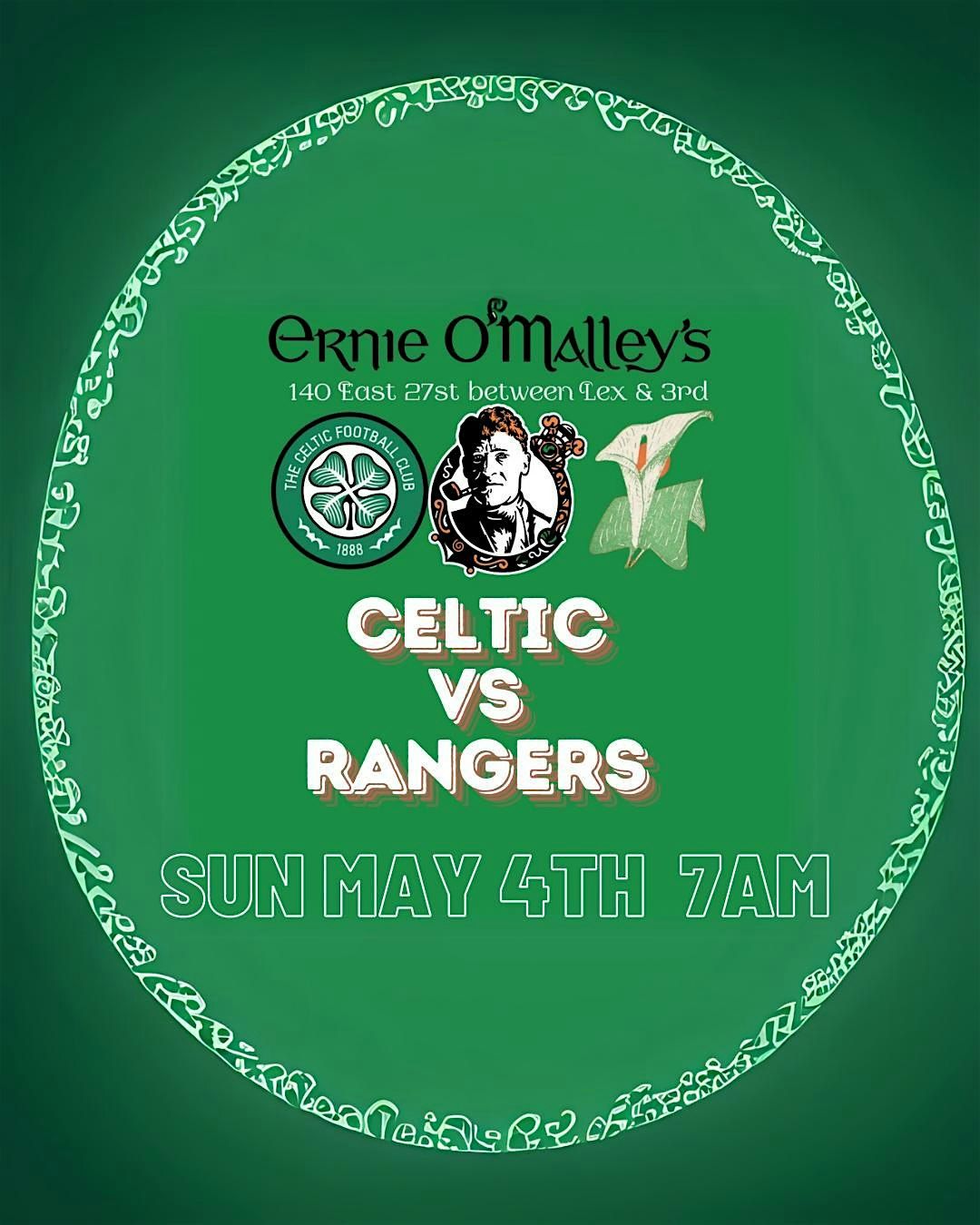 Celtic vs rangers LIVE, Ernie O'Malley's, New York, 4 May 2025