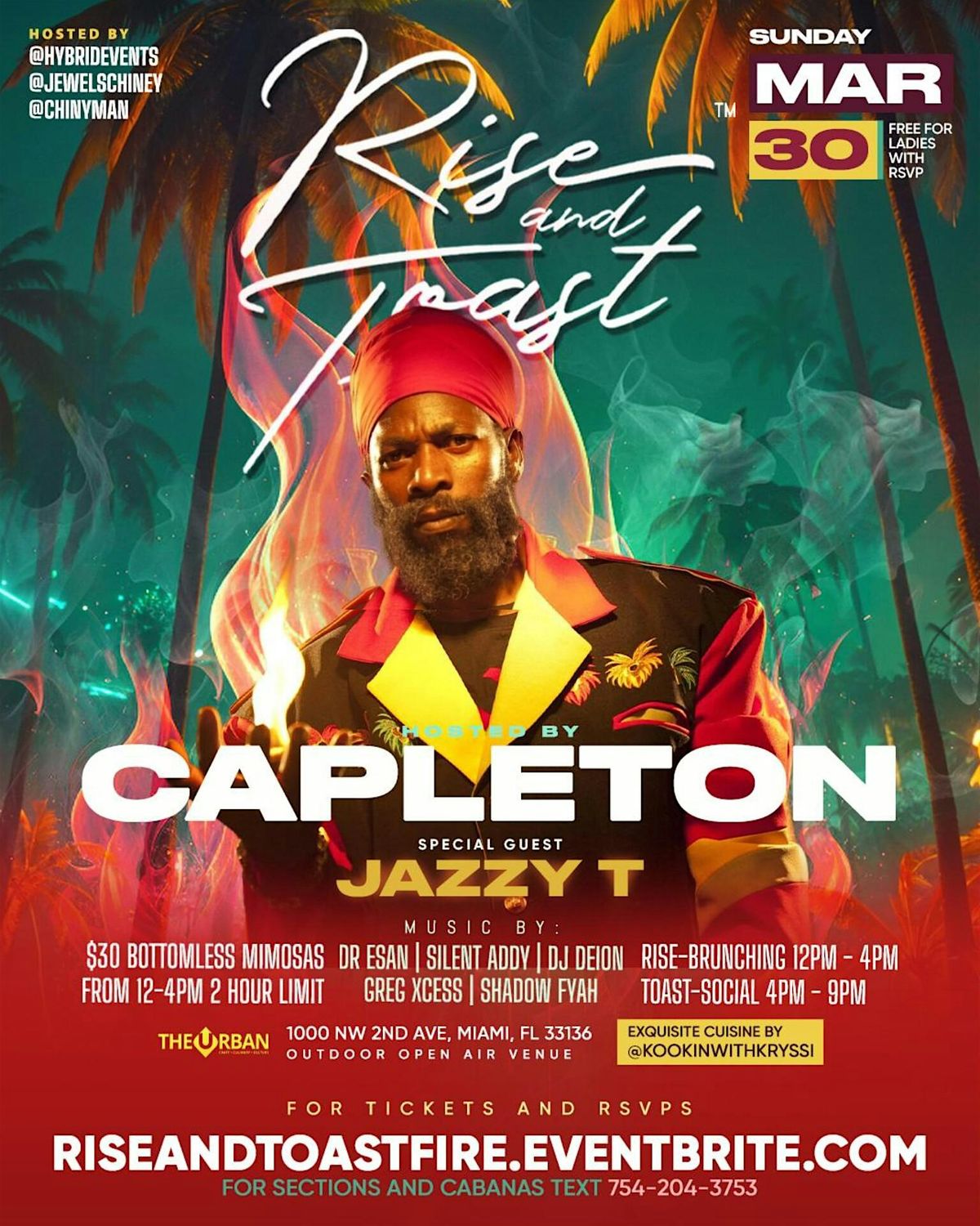 CAPLETON LIVE @ RISE AND TOAST #1 CARIBBEAN BRUNCH PARTY AT THE URBAN ...