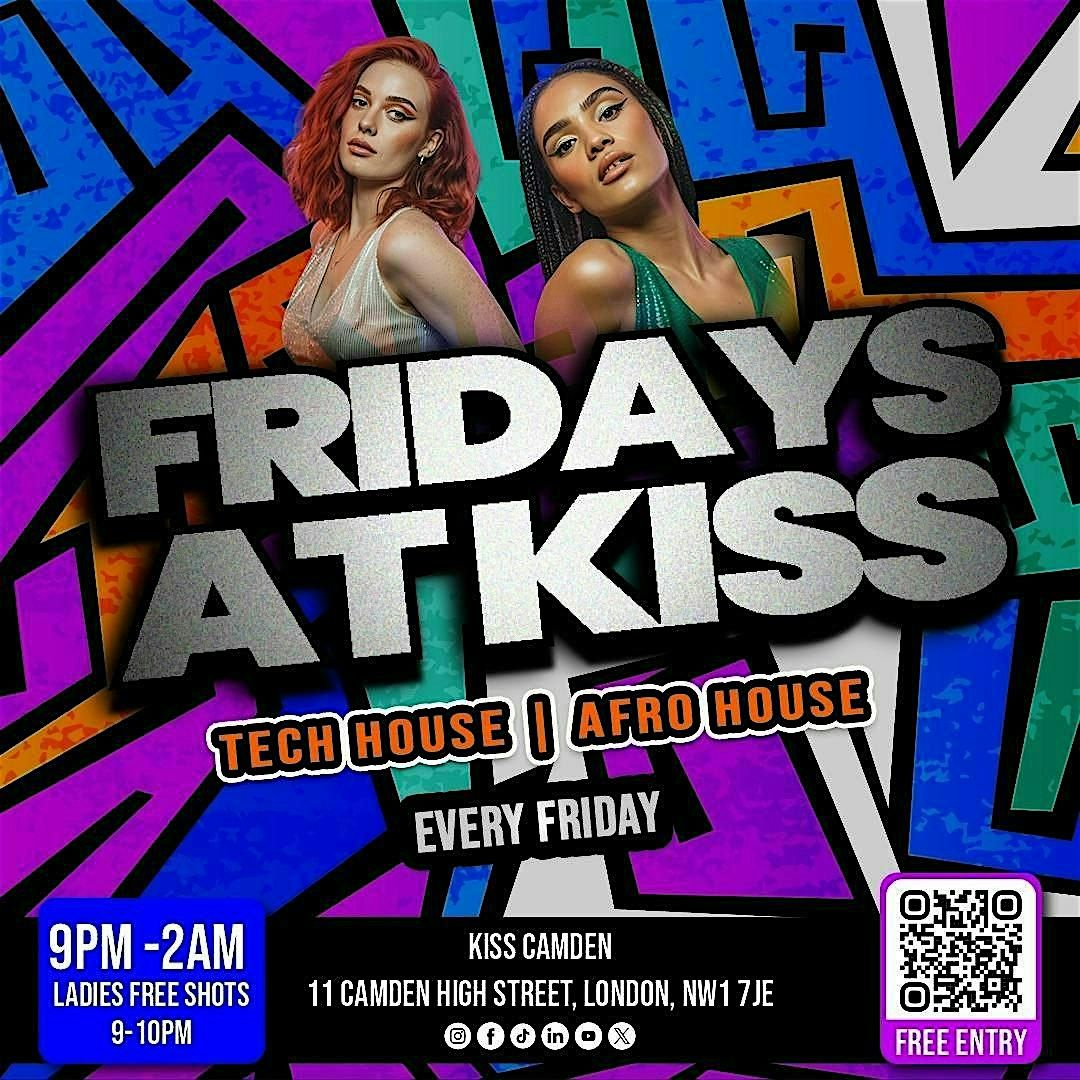 FRIDAYS at KISS: Tech House & Afro House | Every Friday, Kiss The Sky, London, 1 August to 15 August