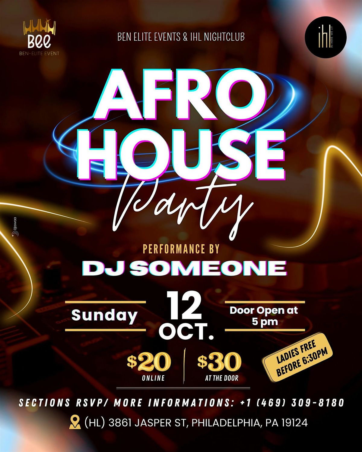 Afro house, IHL, Philadelphia, 12 October to 13 October