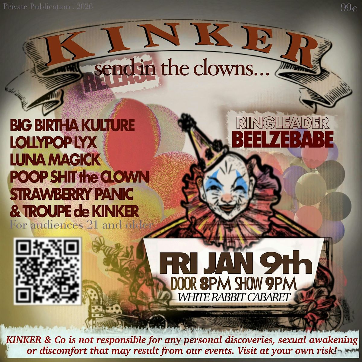 Beelzebabe presents KINKER - Freakshow Cabaret, White Rabbit Cabaret ...