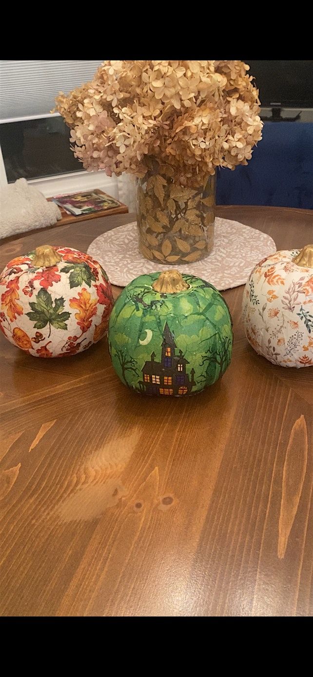 Decoupage Pumpkin Workshop with Ann Marie Kenny, 163 Main St, Beacon, 8 ...