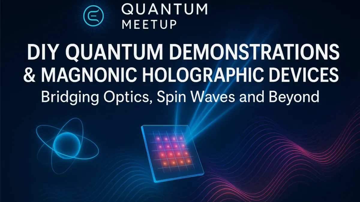 DIY Quantum Demonstrations & Magnonic Holographic Devices: Bridging ...