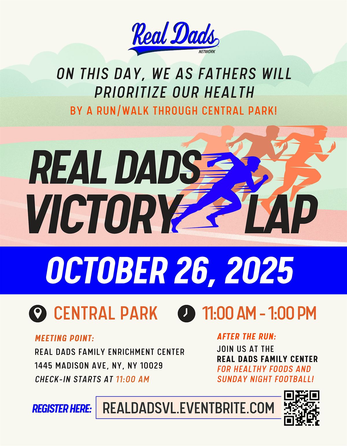 Real Dads Networks Victory Lap In Central Park, 1445 Madison Ave, New York, 26 October 2025