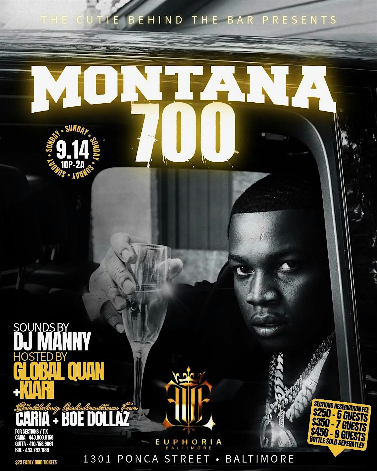MONTANA 700 LIVE IN CONCERT, Euphoria Night Club, Baltimore, 14 ...