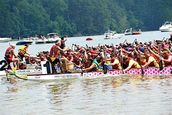 Rotary Rowers for Dragon Boat Races, Point Mallard Park, Decatur, 10 ...