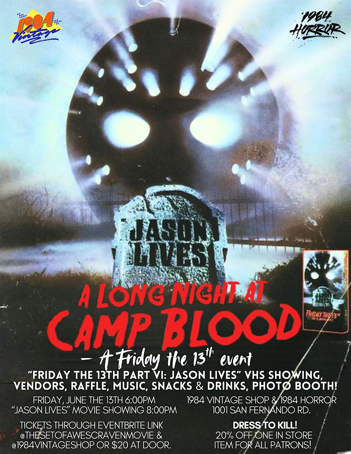 A Long Night at Camp Blood: A Friday the 13th Event, 1984 Vintage ...