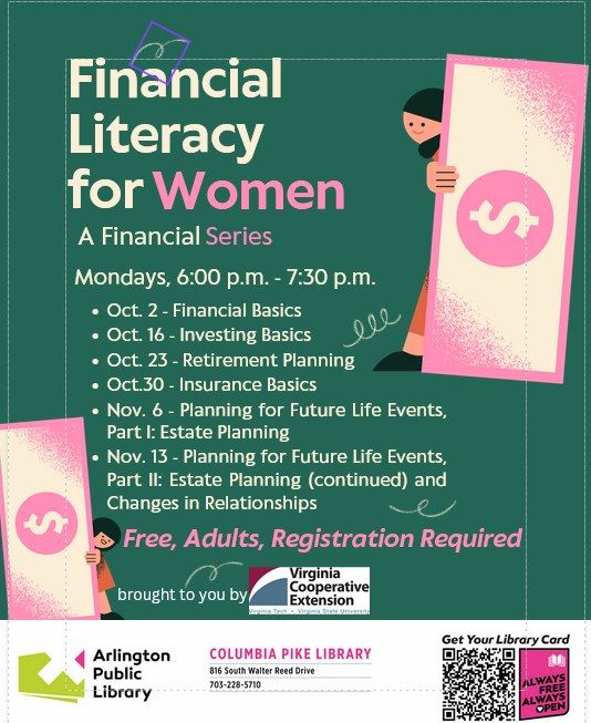 Financial Literacy for Women, Columbia Pike Branch, Arlington Public ...