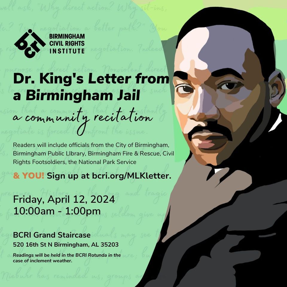MLK Letter from a Birmingham Jail: A Community Recitation, 520 16th St ...