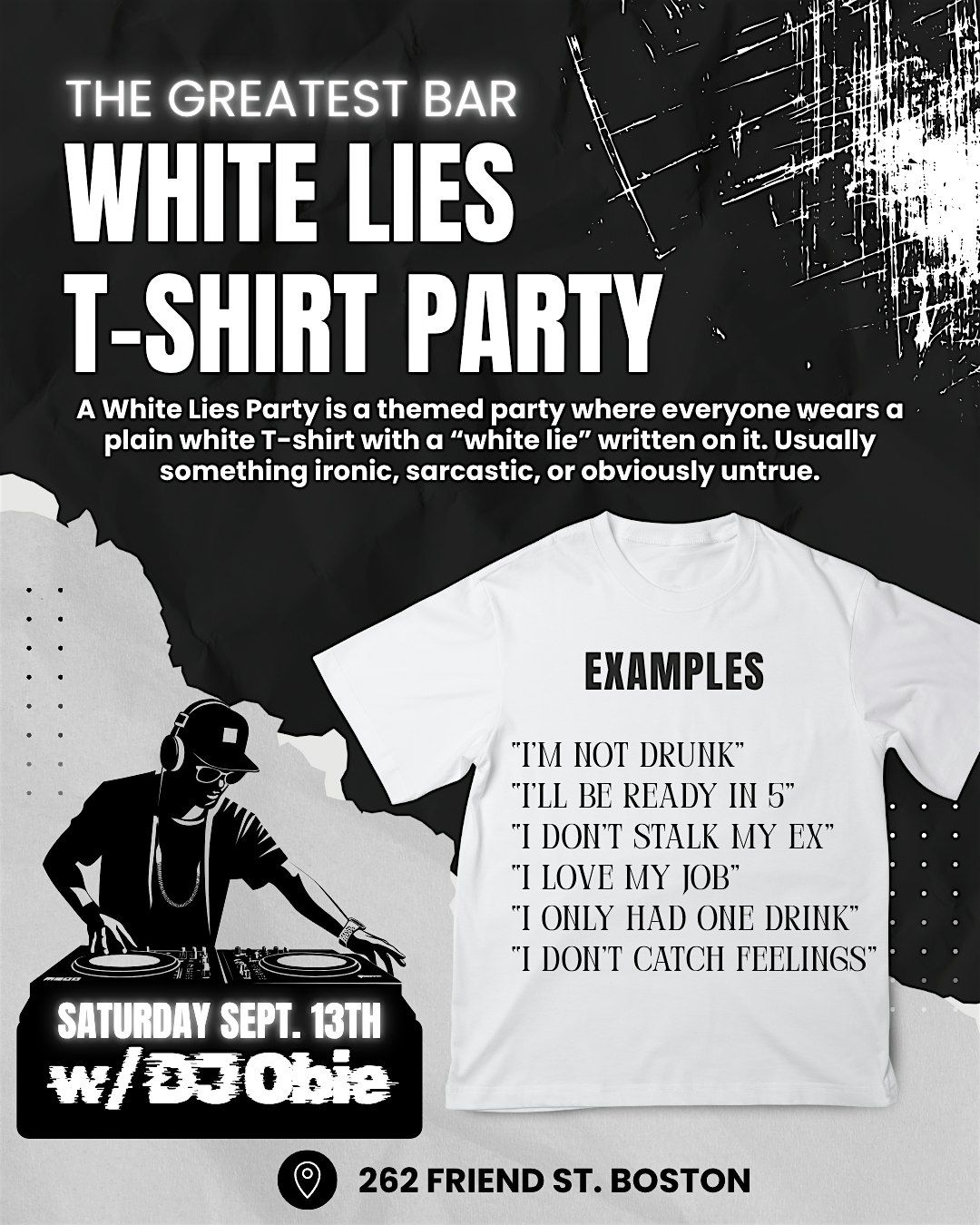 WHITE LIES PARTY @ THE GREATEST BAR, The Greatest Bar, Boston, 13 ...