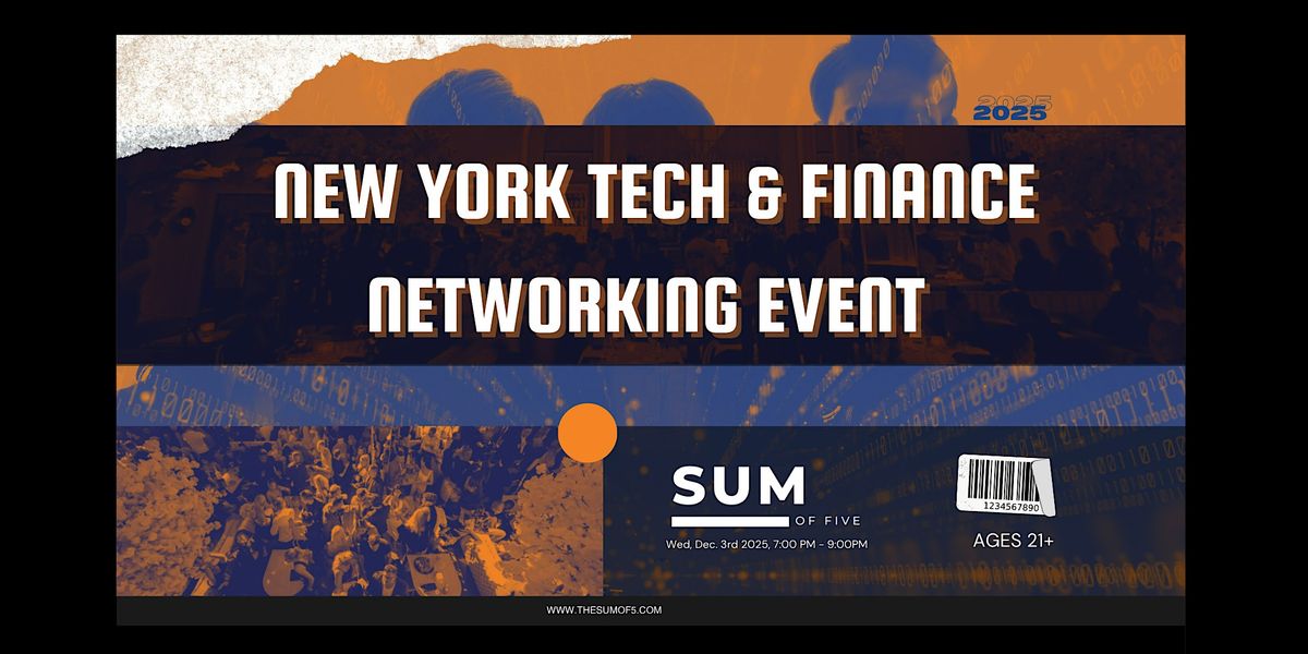 New York Tech & Finance Networking Event, Bar Hugo Rooftop, New York, 3 ...