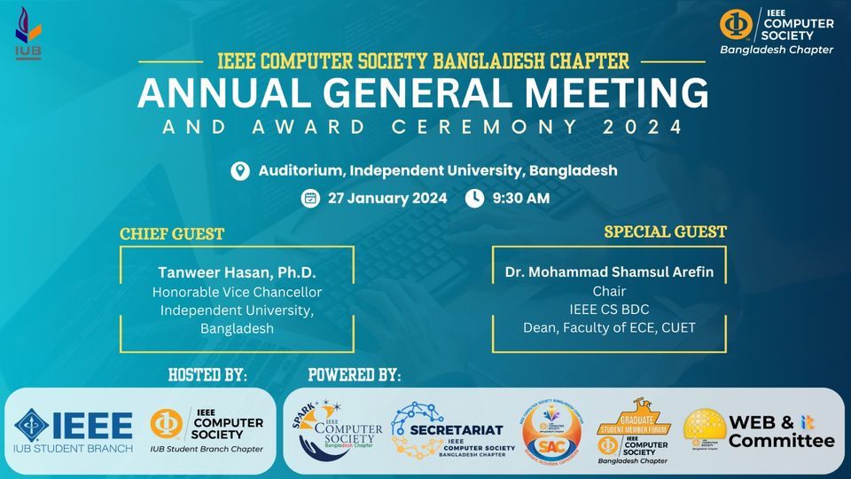 IEEE CS BDC Annual General Meeting (AGM) and Award Ceremony 2024 ...