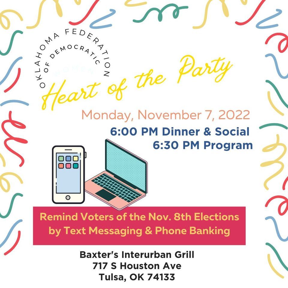 Phone/Text Bank Party, Baxter's Interurban Grill, Tulsa, 7 November 2022