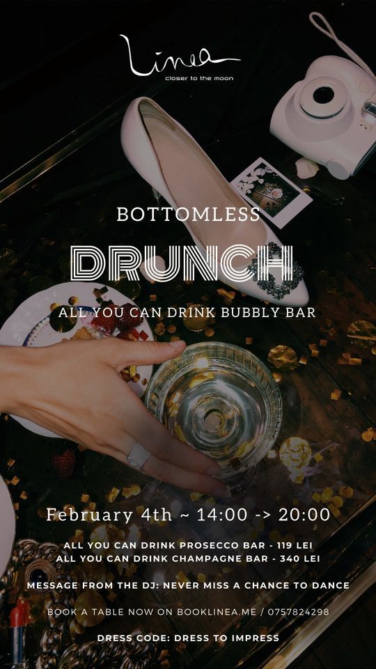 ~ BOTTOMLESS DRUNCH ~ All you can drink bubbly bar ~ Linea ...