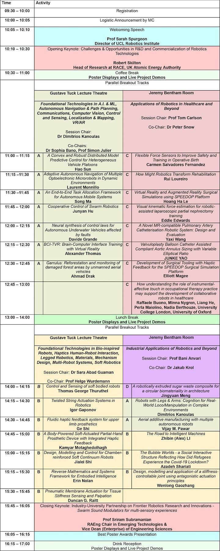 UCL Robotics 23, Gustave Tuck Lecture Theatre, UCL Main Building ...