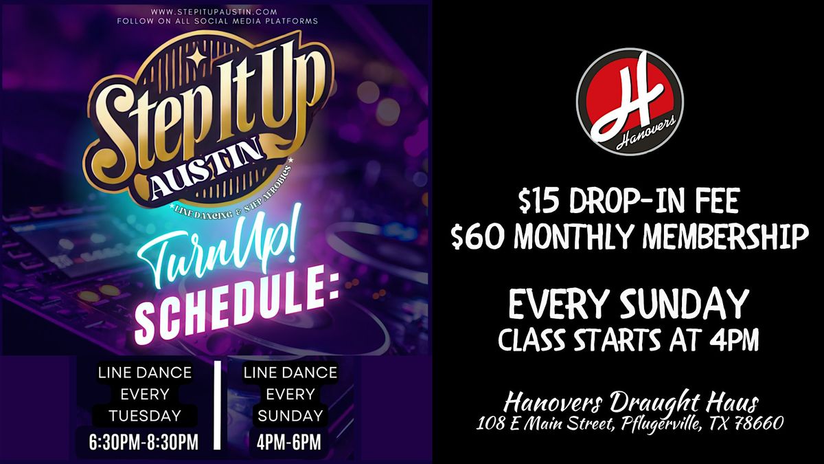 Step It Up ATX: Line Dance Class @ Hanovers Pflugerville, Hanovers ...