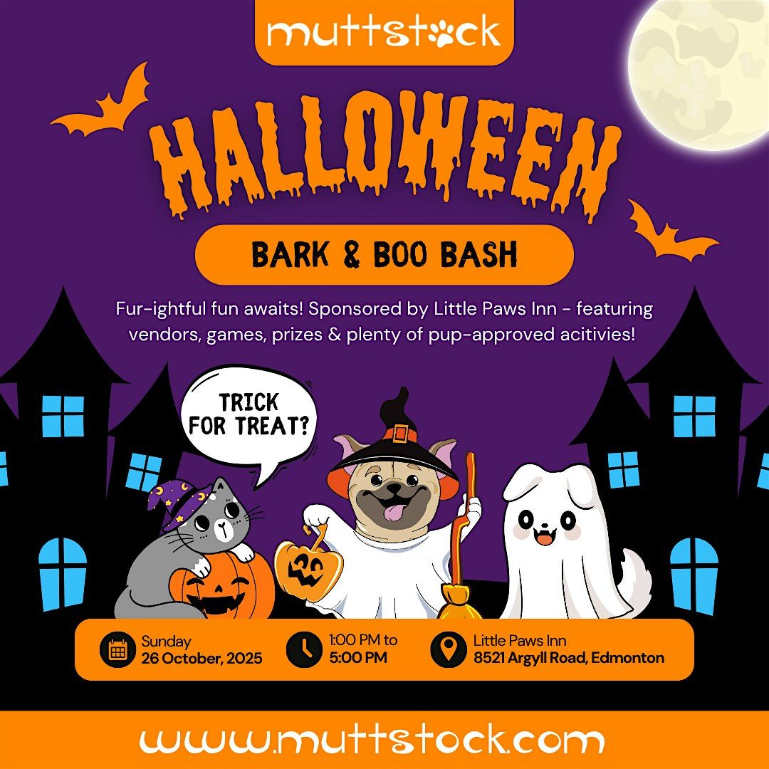 Halloween Bark & Boo Bash, Little Paws Inn, Edmonton, 26 October 2025