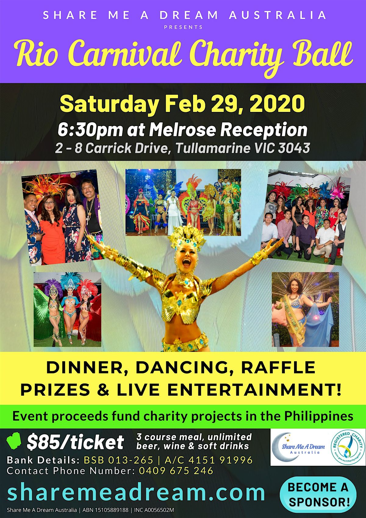 Rio Carnival Charity Ball Fundraiser Dinner Dance 2025, Melrose ...