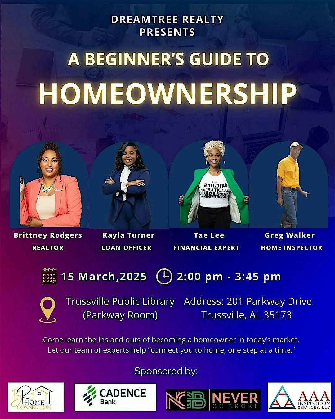 A Beginners Guide to Homeownership, Trussville Public Library, 15 March ...