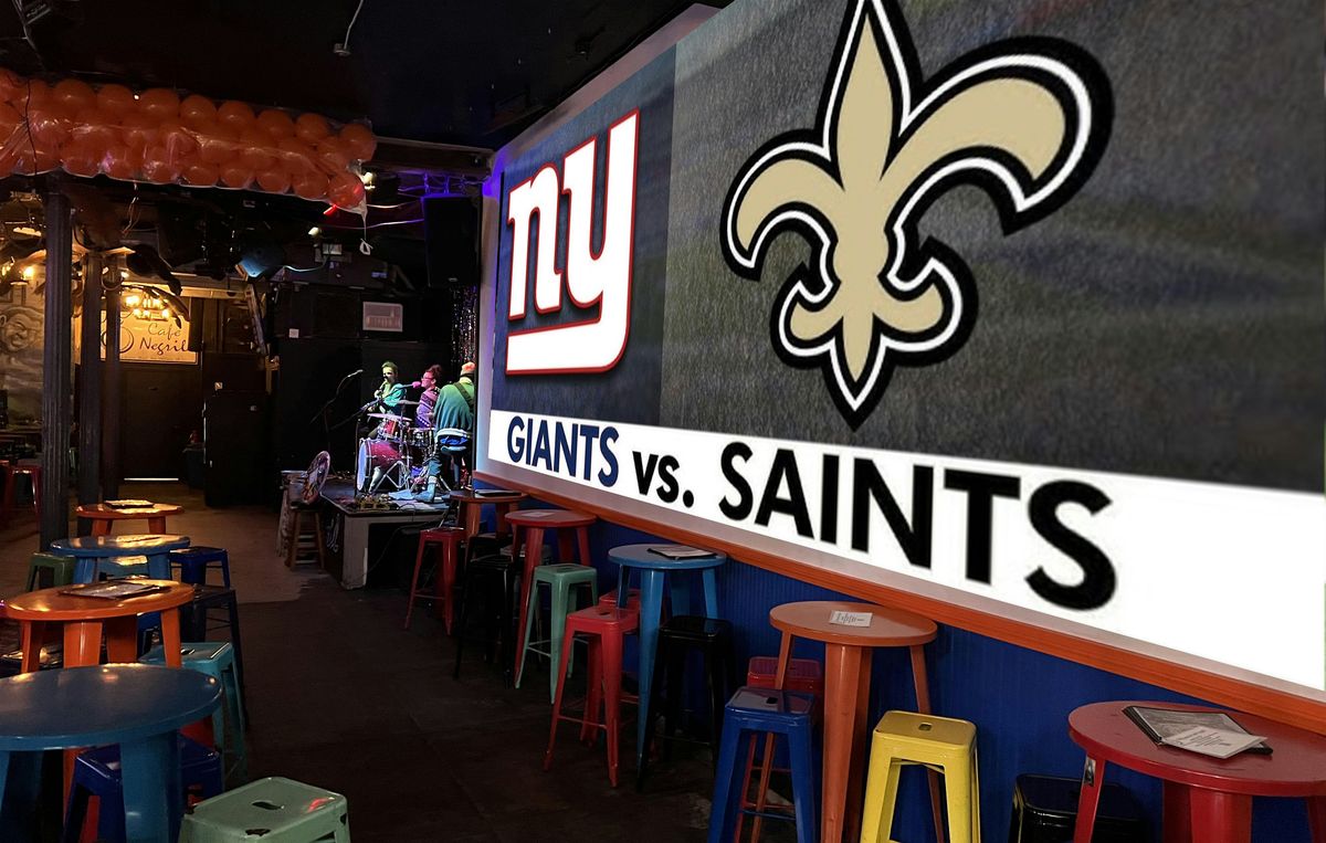 Giants vs Saints Football Watch Party w Live Music by Decaturadio, Cafe ...