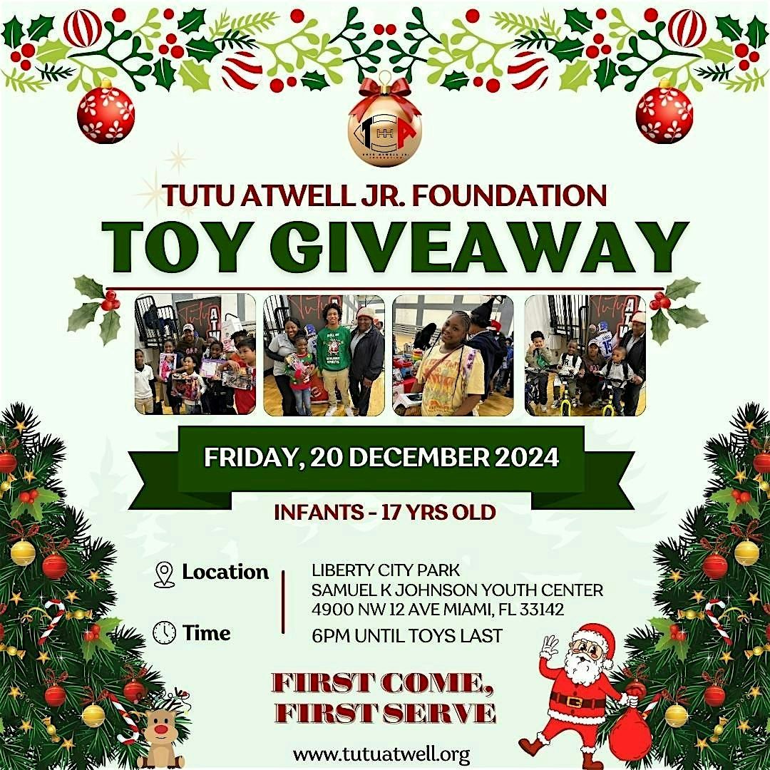 Tutu Atwell Jr. Foundation 2024 Toy Giveaway Event at Liberty City Park ...