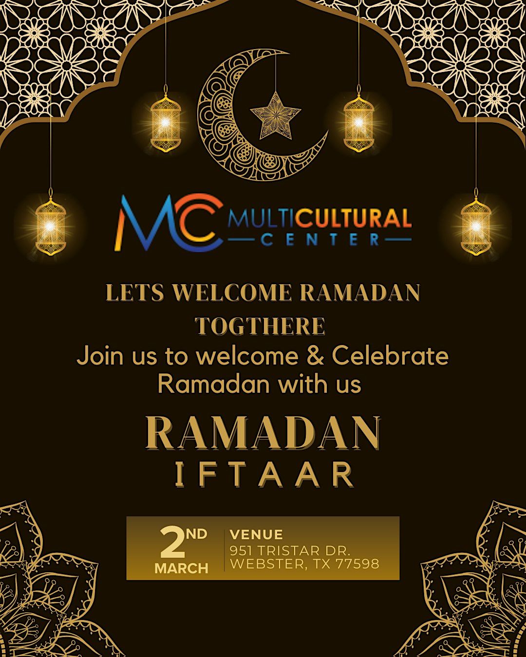 MCC Ramadan Iftaar 2025, 951 Tristar Dr, Webster, 2 March 2025