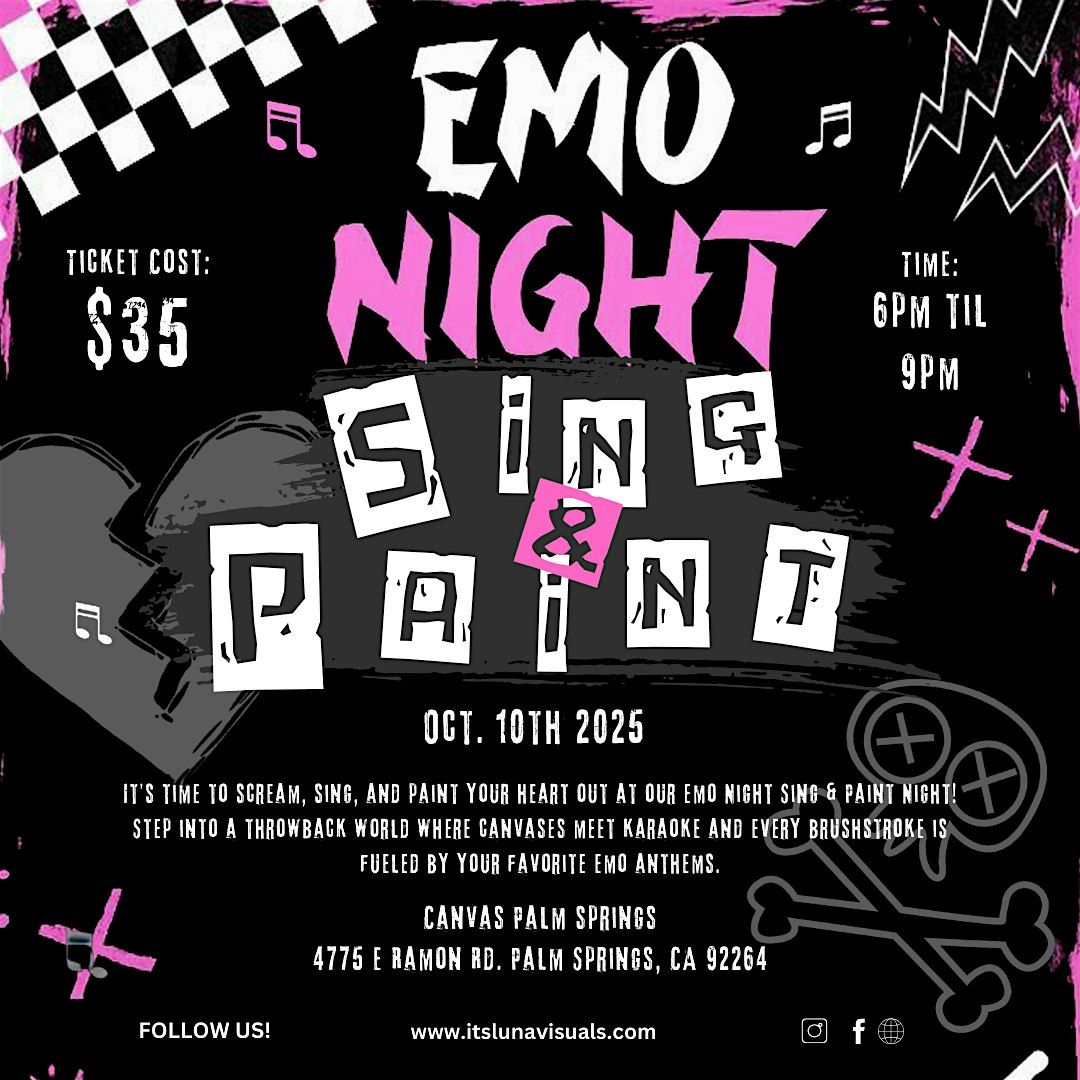Emo Night - Sing & Paint Night, 4775 Ramon Rd, Palm Springs, 10 October ...
