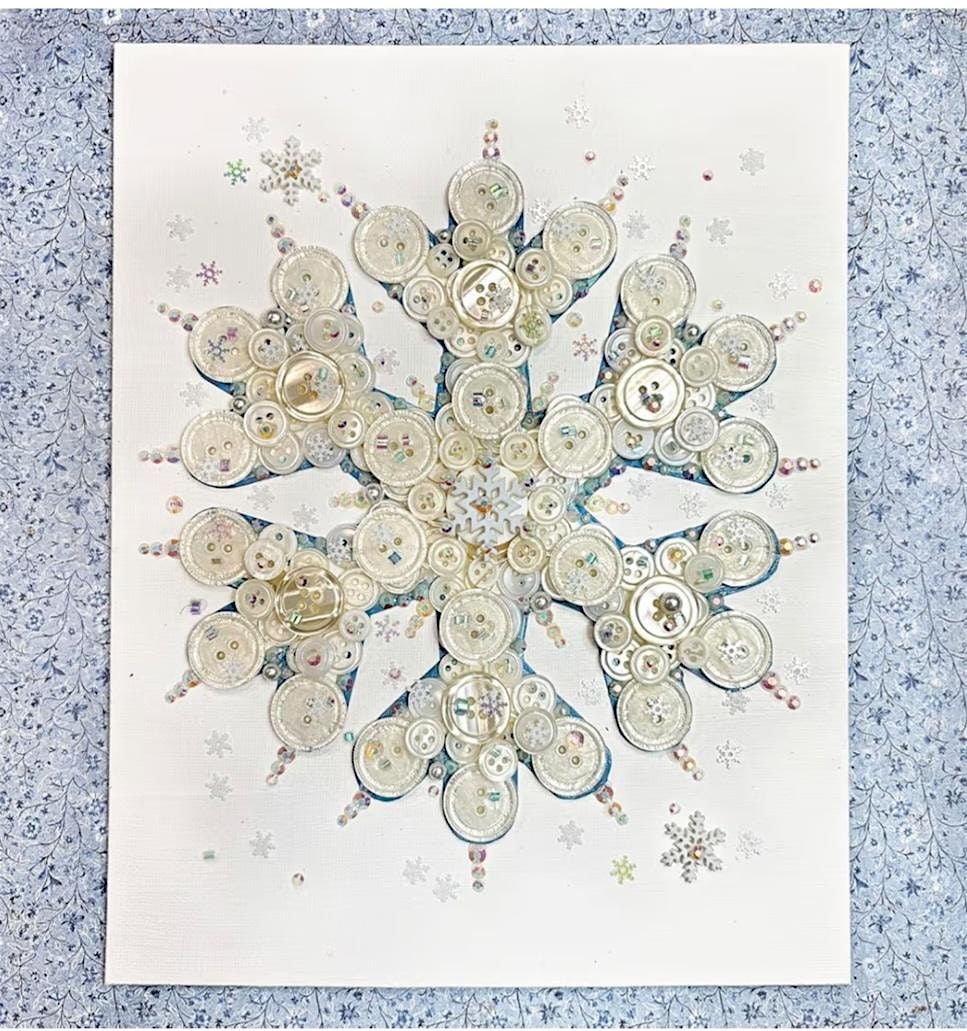 Snowflake Button Art & A Heart Bead Pen Craft Class, Applebee's Grill ...