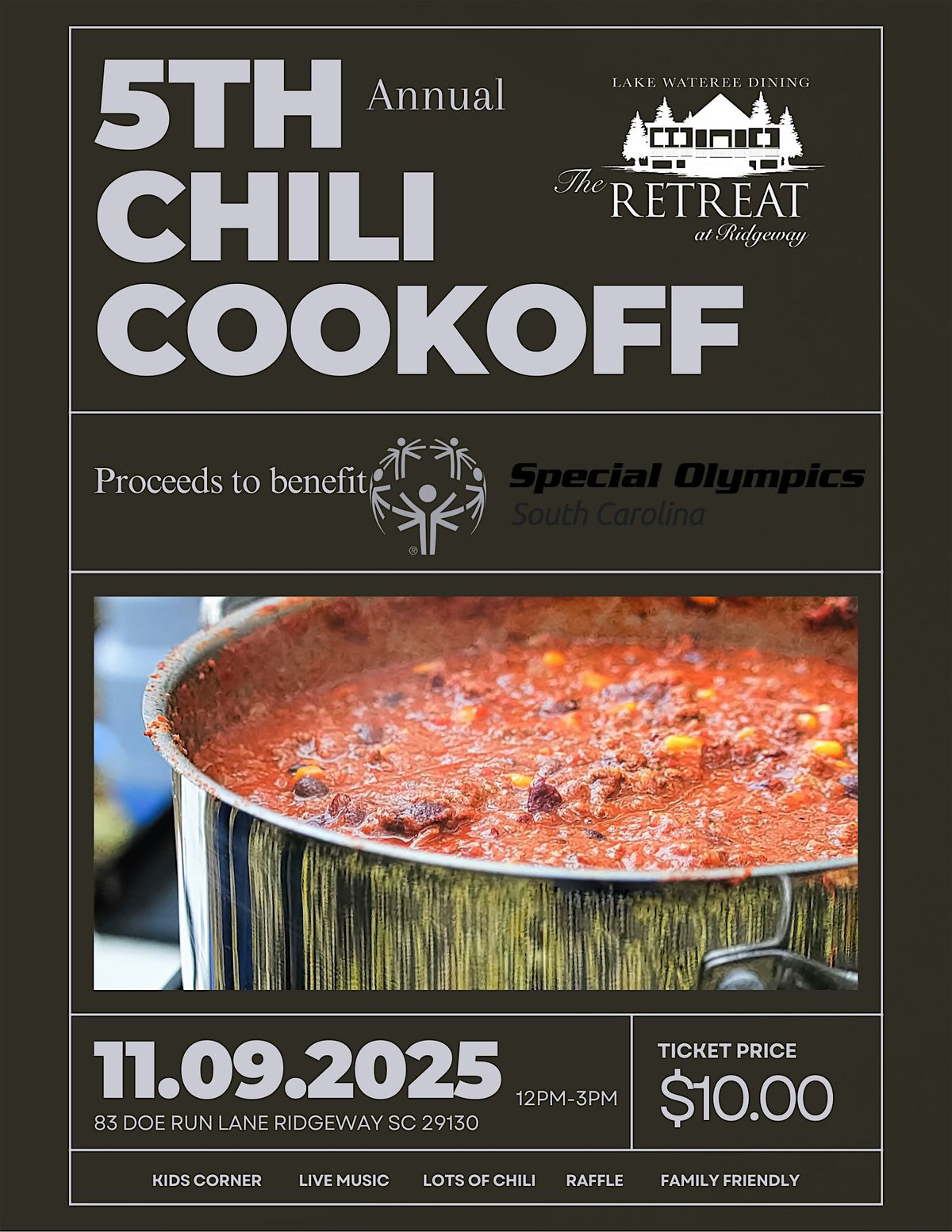 5th Annual Chili Cook Off, 83 Doe Run Ln, Ridgeway, 9 November 2025