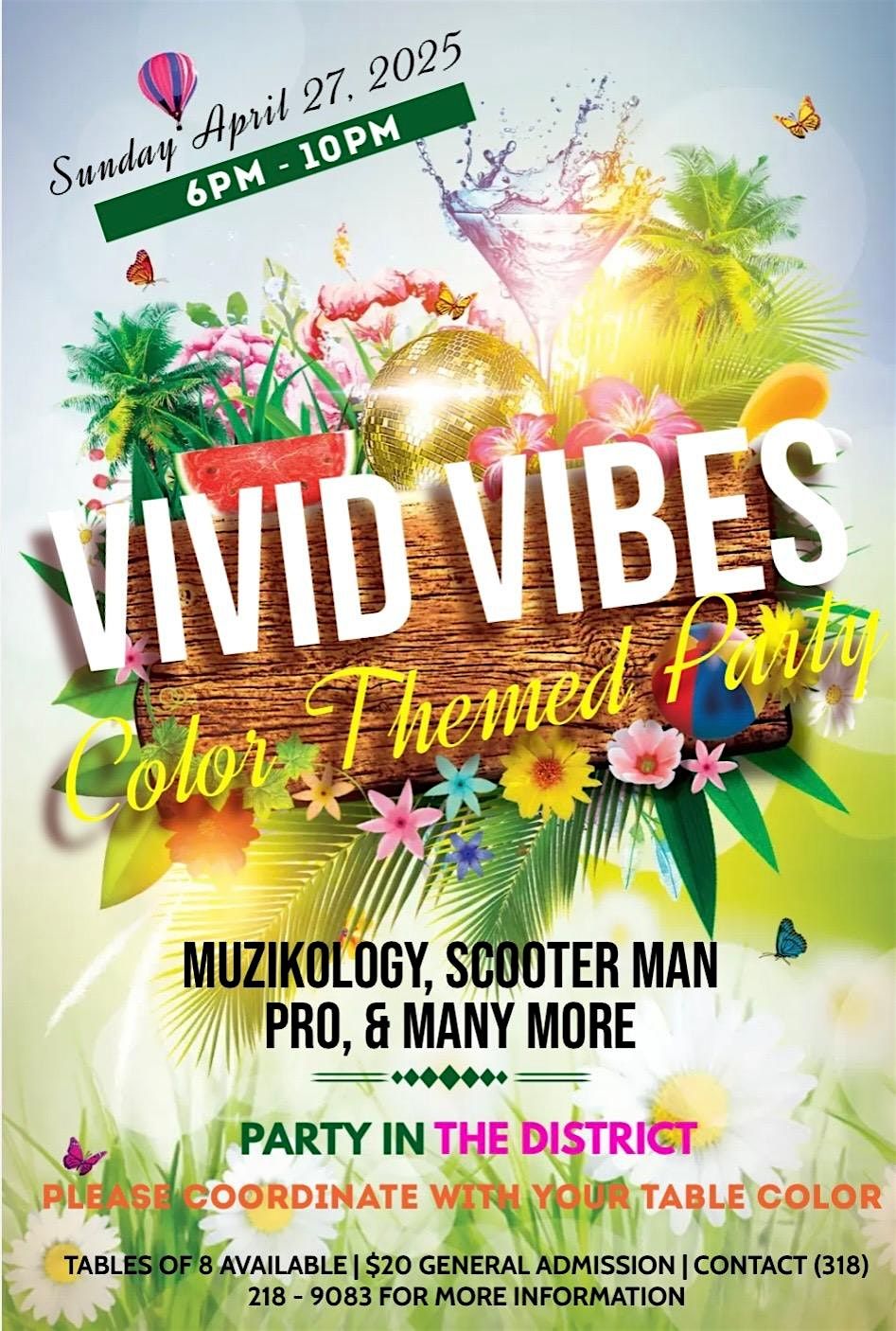 Vivid Vibes Color Themed Party, 450 Clyde Fant Memorial Pkwy, Shreveport, 27 April 2025