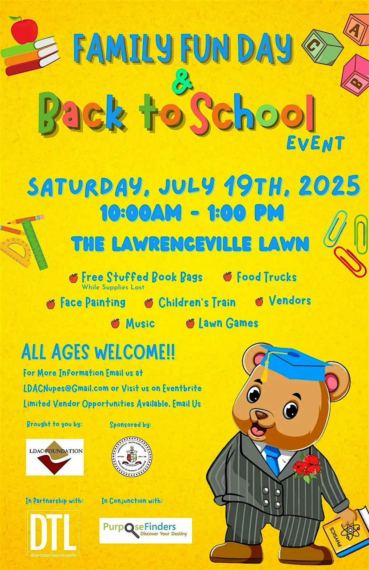 FAMILY FUN DAY AND BACK-TO-SCHOOL-EVENT (2025), The Lawrenceville Lawn ...