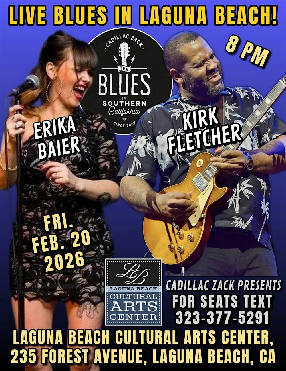 KIRK FLETCHER (Blues Guitar Master) with guest ERIKA BAIER - in Laguna ...
