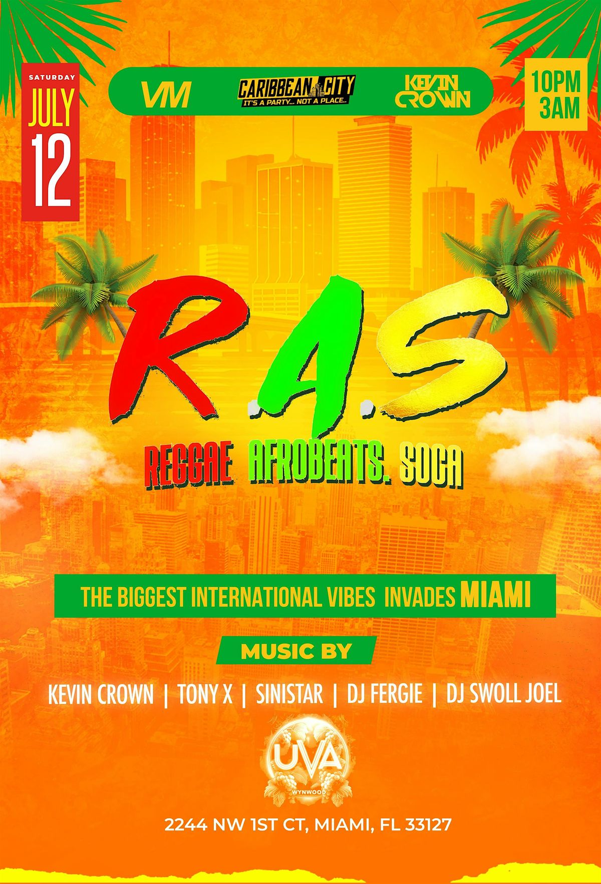 R.A.S REGGAE . AFROBEAT . SOCA. | THE BIGGEST INTL VIBES INVADES MIAMI ...