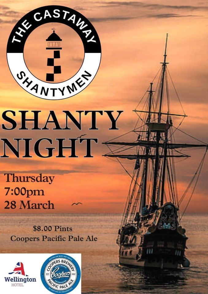 Shanty Night with The Castaway Shantymen, 36 Victoria Street, Bunbury ...