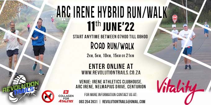 ARC Irene Hybrid Run/Walk, Irene Athletics Club, Centurion, 11 June 2022