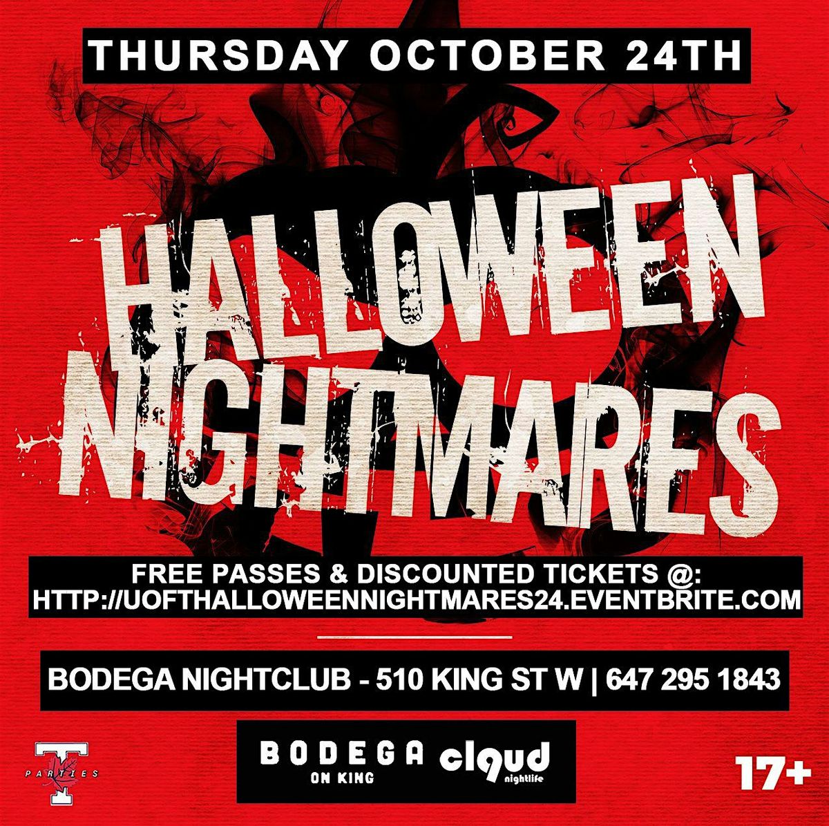 17+ UOFT HALLOWEEN NIGHTMARES @ CASABLANCA | THURS OCT 30 | FREE ENTRY ...