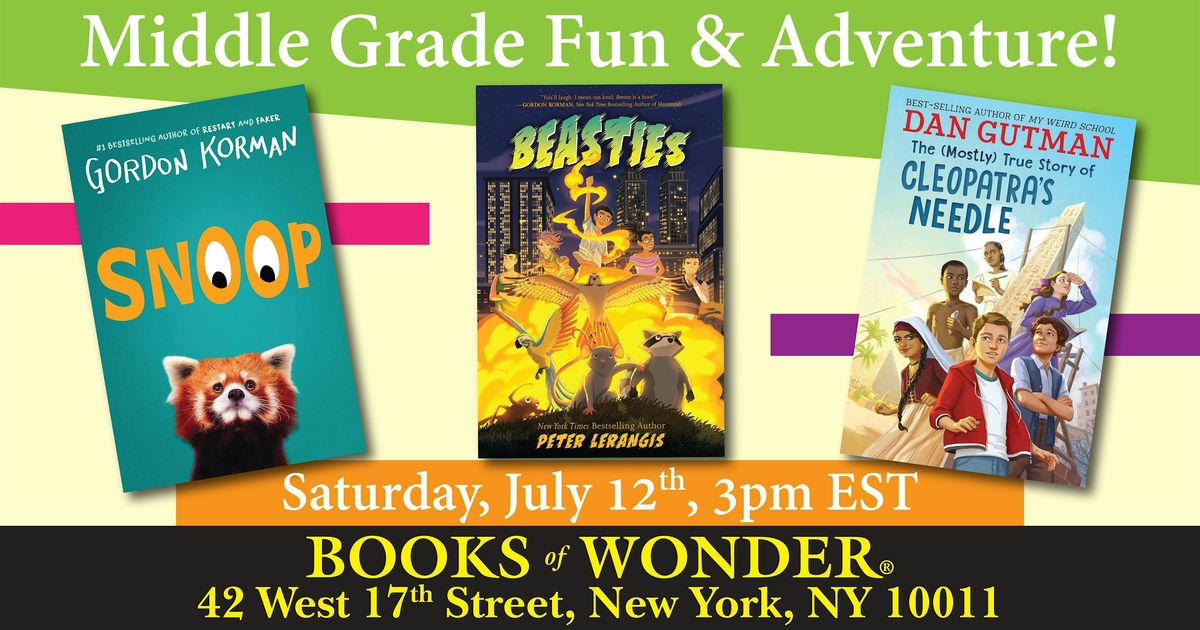 Middle Grade Fun w/ Gordon Korman, Dan Gutman, and Peter Lerangis ...