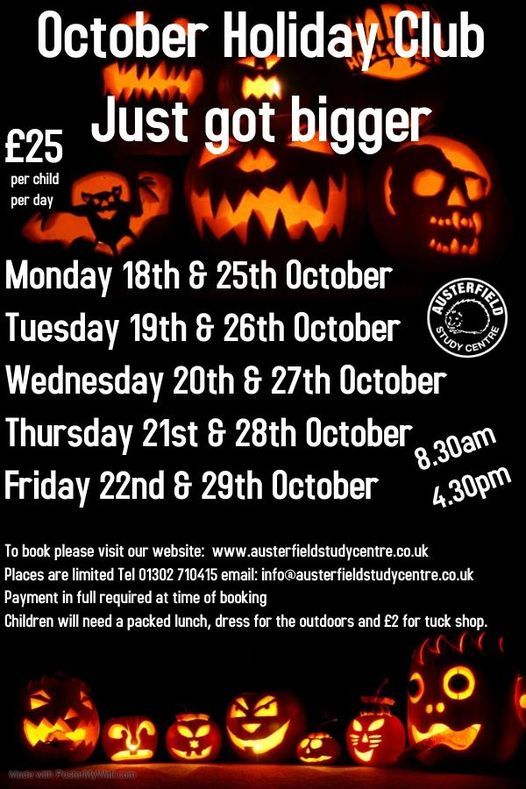 October Holiday Club, Austerfield Study Centre & Community Hub ...