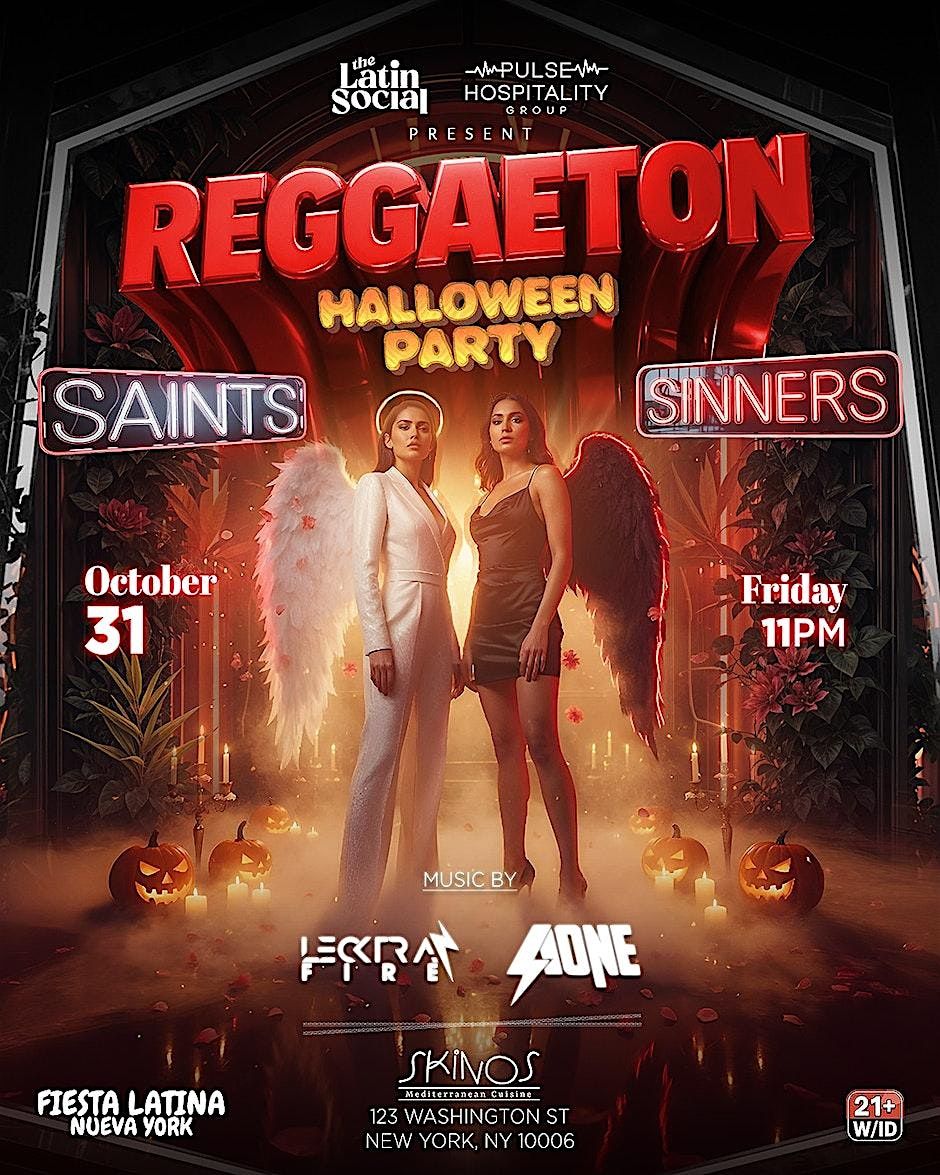 Saints & Sinners Reggaeton Halloween Party at SKINOS NYC W/ Jerry Geraldo, Skinos, New York, 31 ...