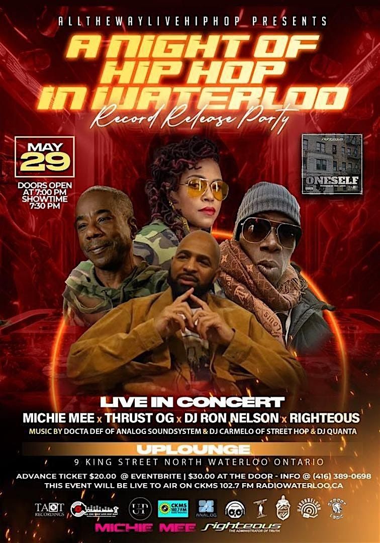 A NIGHT OF HIP HOP IN WATERLOO - Record Release Party, Up Lounge ...
