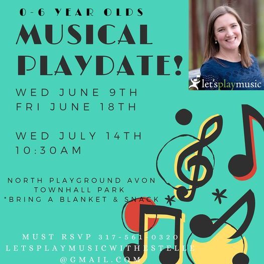 Free Musical Playdate, Avon Town Hall Park, 18 June 2021