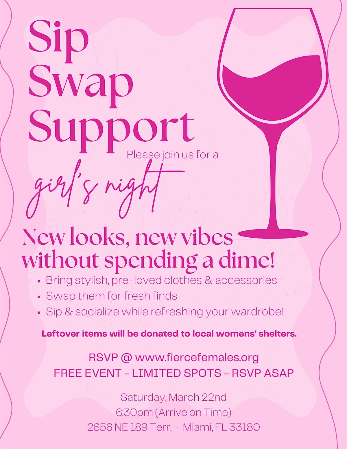 SIP & SWAP: Refresh Your Wardrobe, Give Back!, Black Box Studios Miami - Dance & Movement, 22 ...