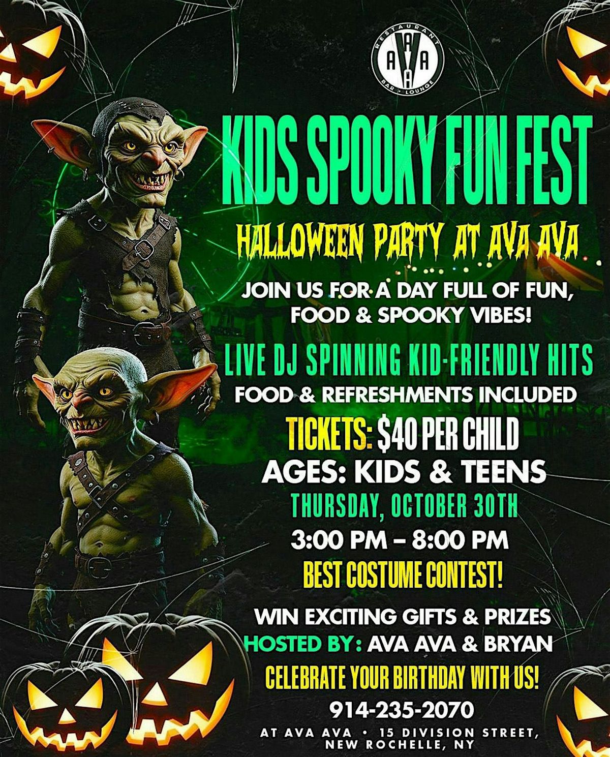 KIDS SPOOKY FUN FEST, 15 Division St, New Rochelle, 30 October 2025
