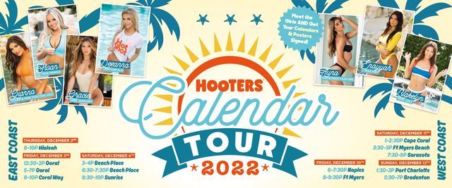 Hooters Calendar Tour, Hooters (Cape Coral, FL), 11 December 2021