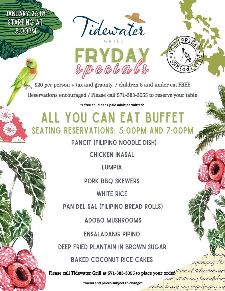 Filipino Buffet - Dine around the World, Potomac Shores Golf Club ...
